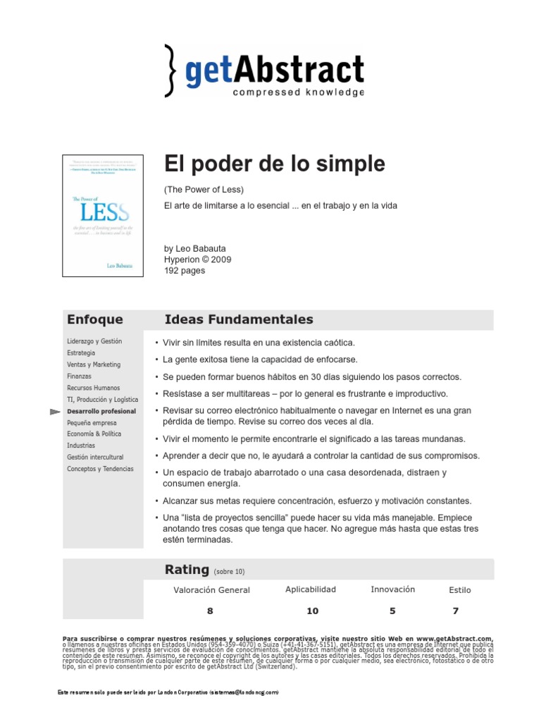 El Poder de Lo Simple | PDF | Correo electrónico | Internet