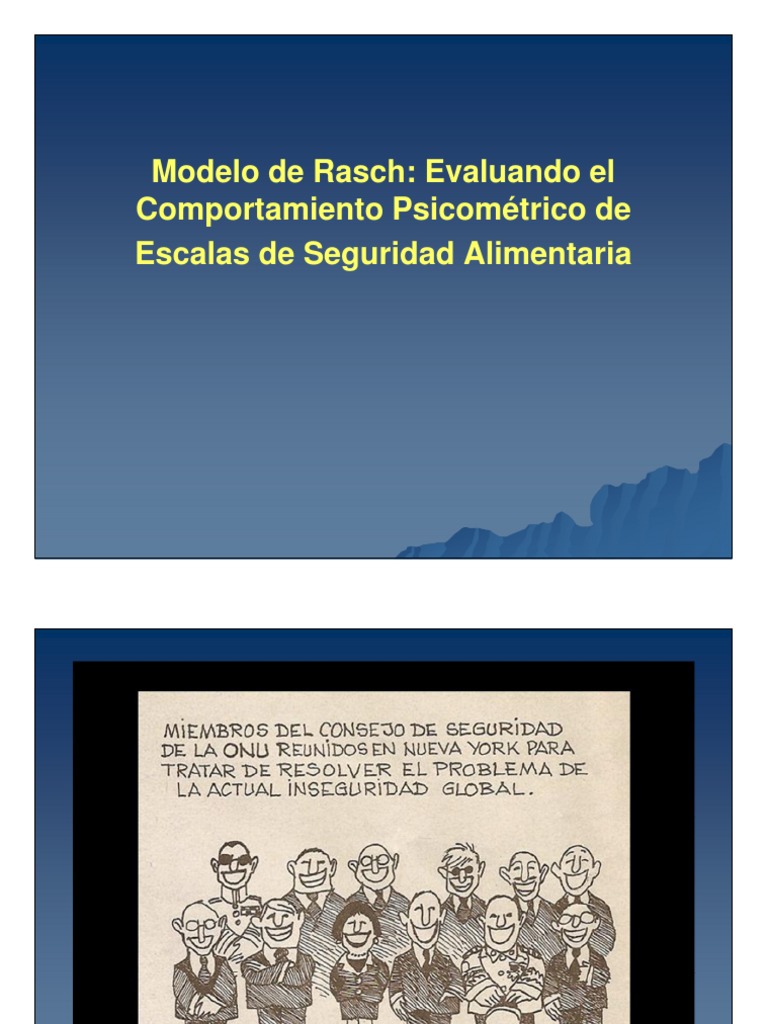 Modelo Rasch Aplicado A La Medicion de La Seguridad Alimentaria y ...