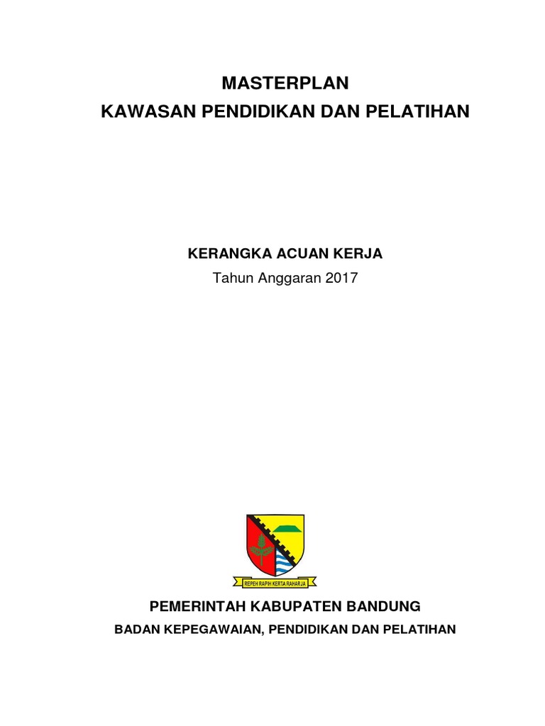 Masterplan Kawasan Pendidikan Dan Pelatihan | PDF
