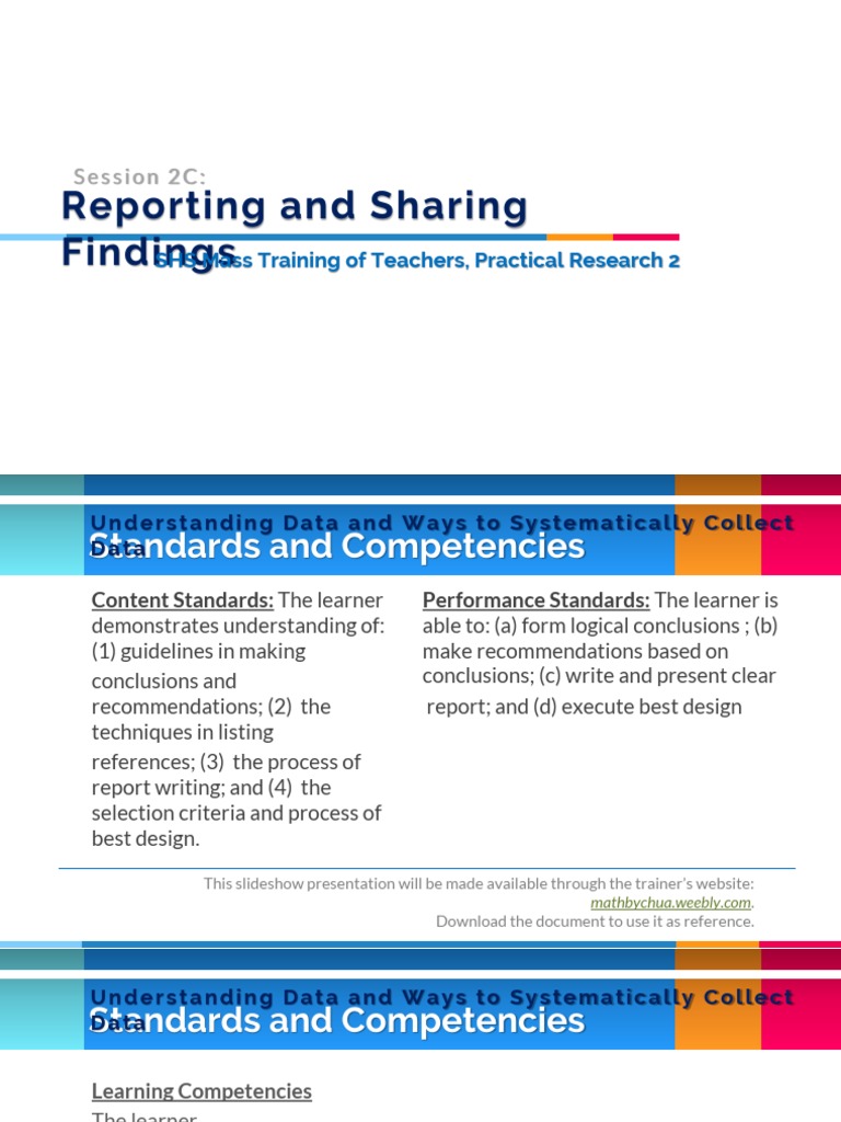 Reporting Research Findings Effectively | PDF | Statistics | Learning