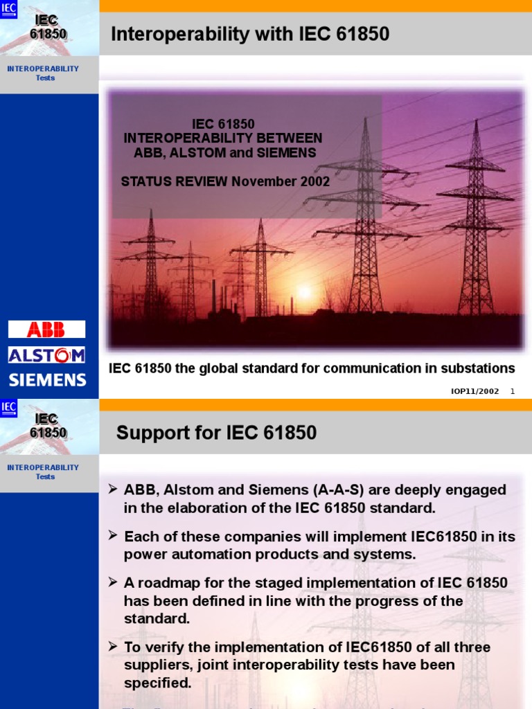 Interoperability With Iec 61850 Pdf Interoperability Electrical Substation