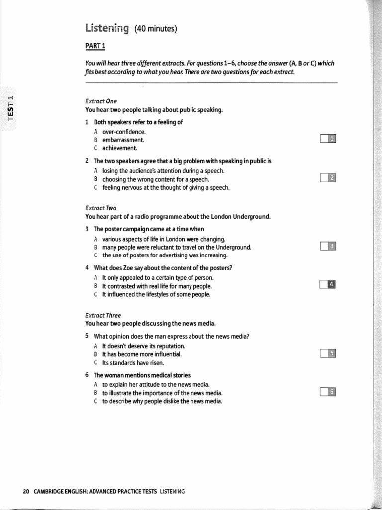Cambridge Advanced Practice Tests 2015 | PDF | News | New Media