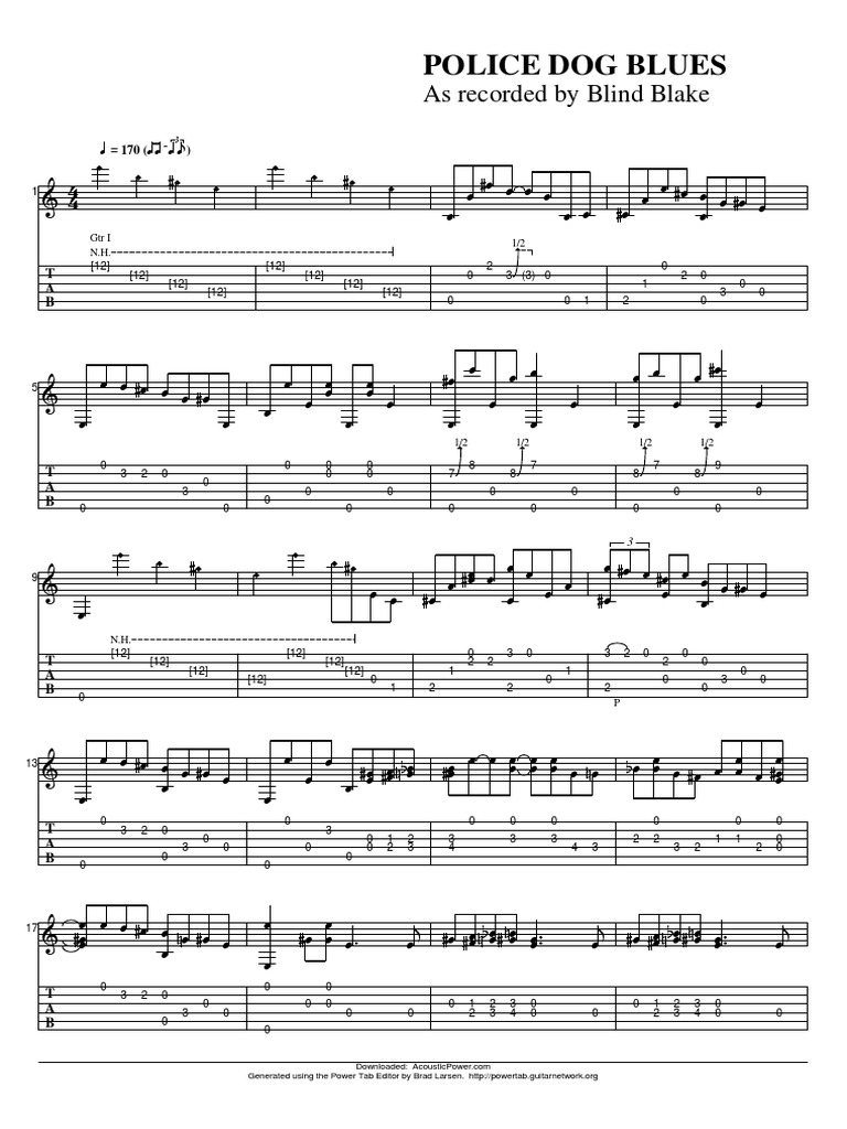 Blind Blake - Police Dog Blues | PDF | Leisure