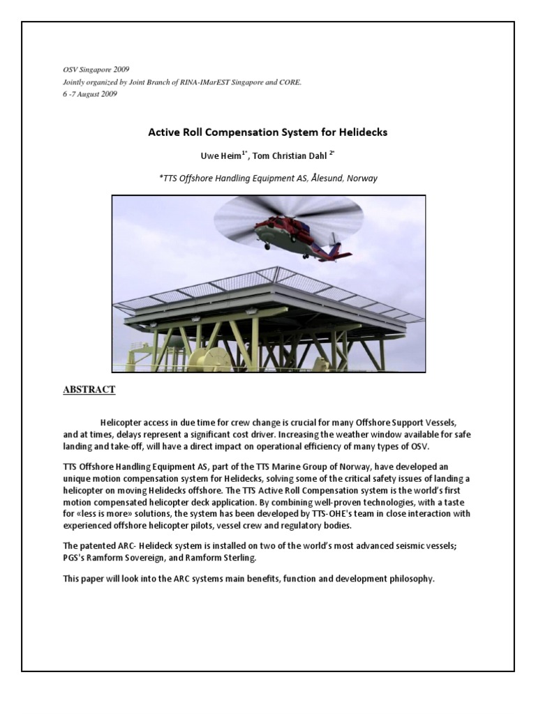 Uptime Helideck - Active Roll Compensated Helideck Ensure Safe and ...