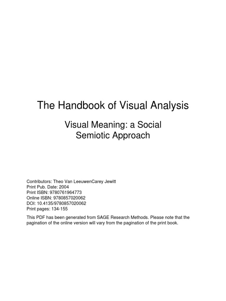 Visual Meaning A Social Semiotic Approach2 | PDF | Representation (Arts ...