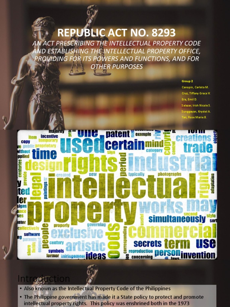 Republic Act No. 8293 | Patent Application | Trademark