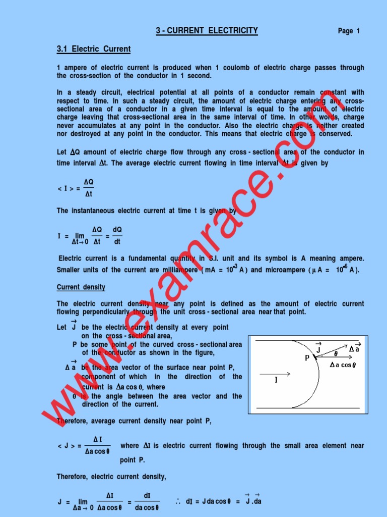 Physics Current Electricity | PDF | Superconductivity | Electrical ...