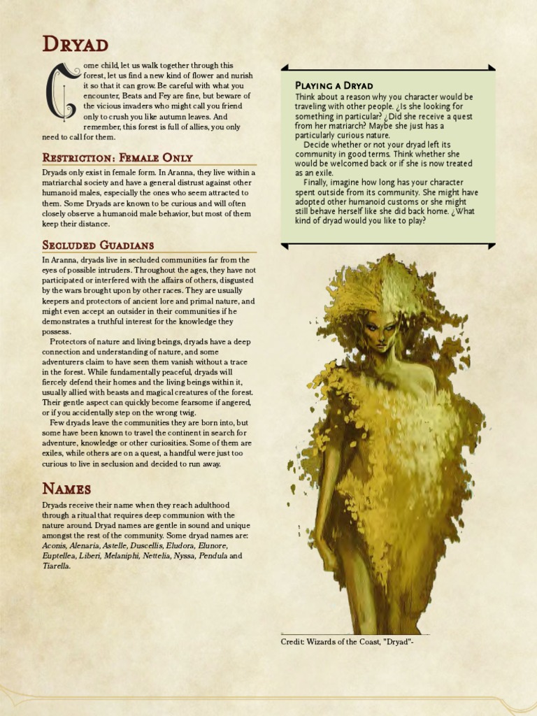 Dryad | Curiosity | Trees