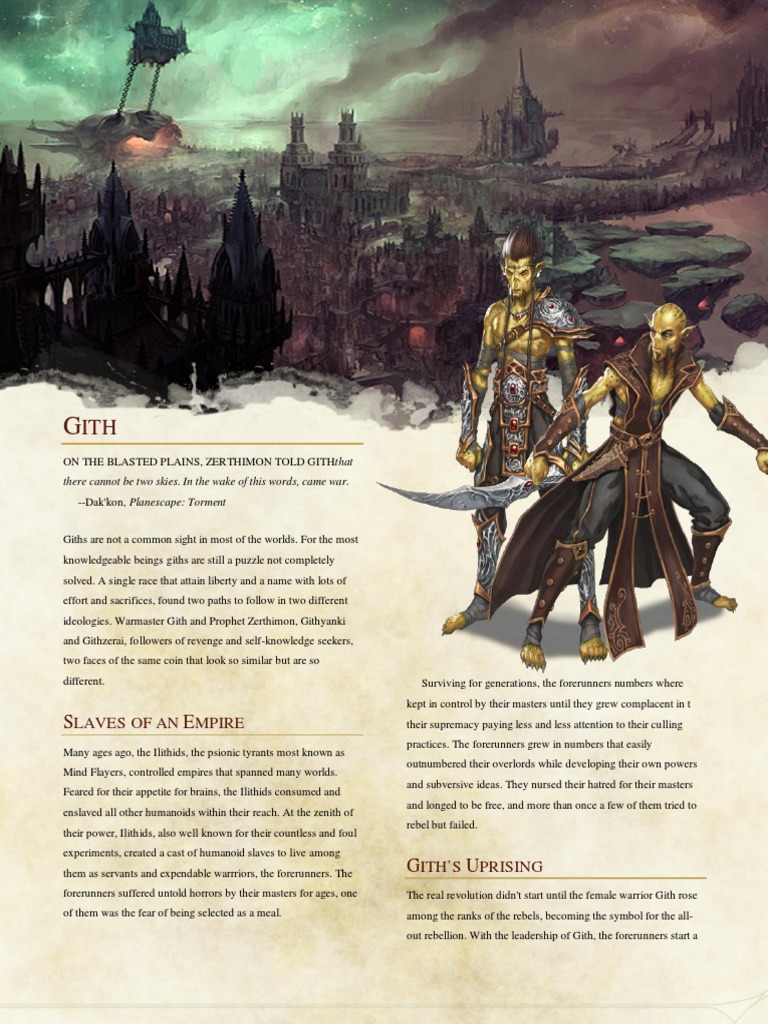 GITH | Dungeons & Dragons Creatures | Elements Of Fiction