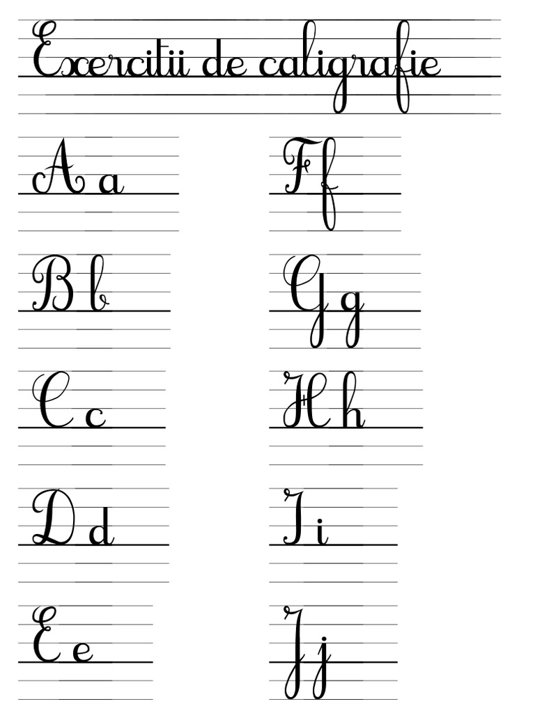 Exercitii de Caligrafie PDF | PDF