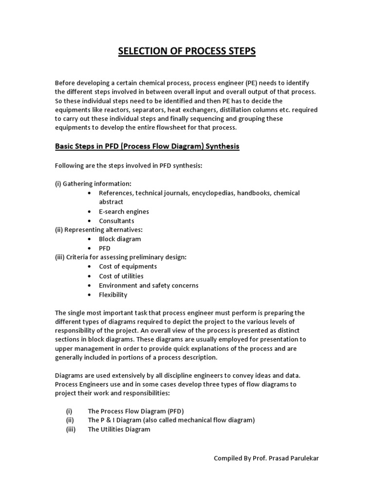 Selection of Process Steps | PDF