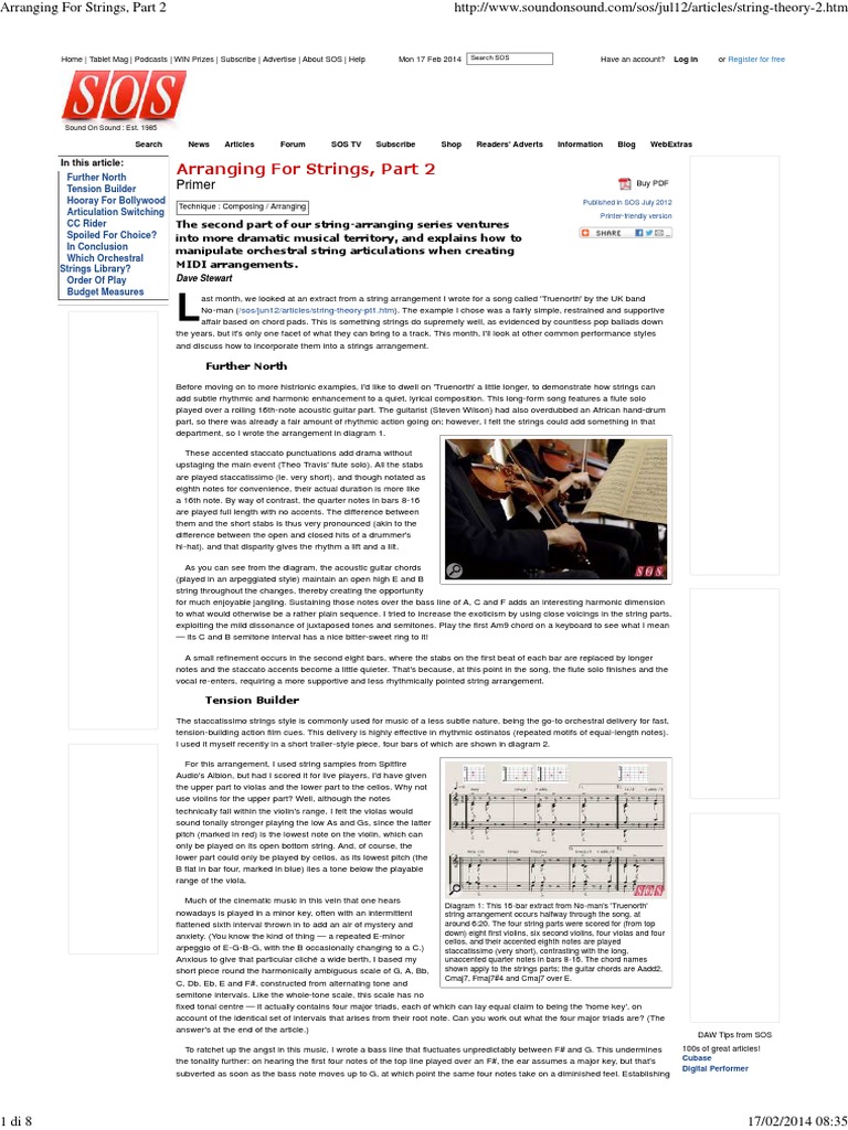 Arranging For Strings, Part 2 | PDF | String Instruments | Violin