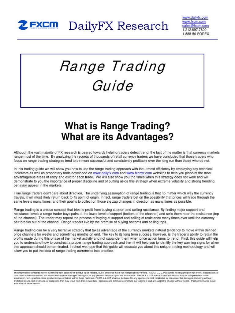 Range Trading Guide | PDF | Notes (Finance) | Investing