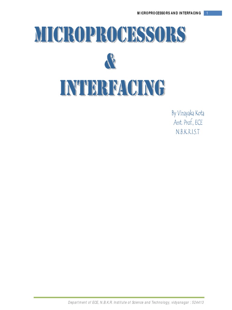 Microprocessors and Interfacing | PDF | Central Processing Unit | Input/Output