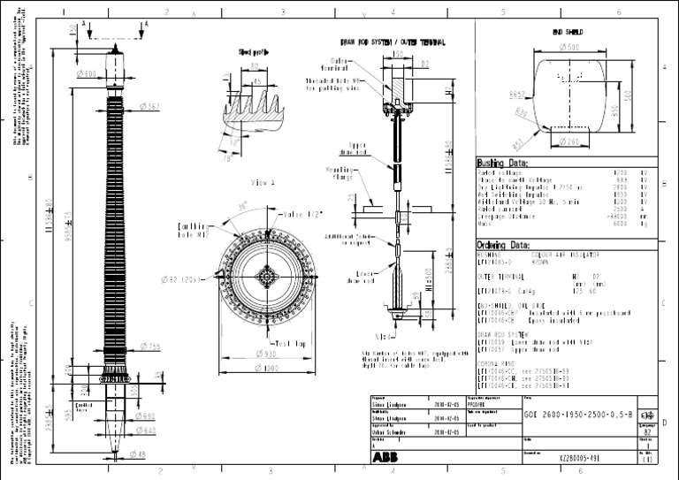 1200 KV Abb Bushing | Download Free PDF | Insulator (Electricity ...