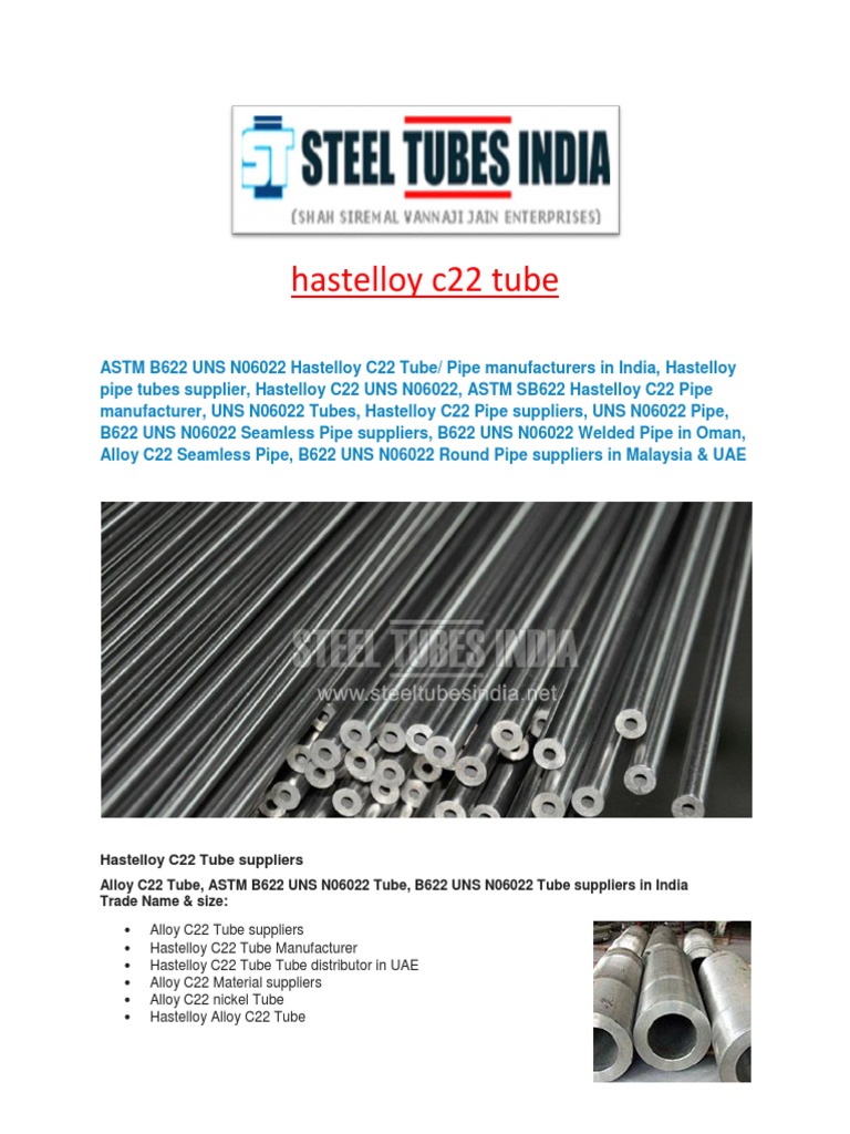Hastelloy c22 Tube | PDF