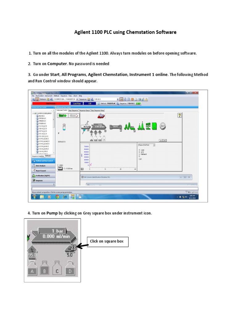 Agilent 1100 PLC Using Chemstation Software: Computer Start All ...