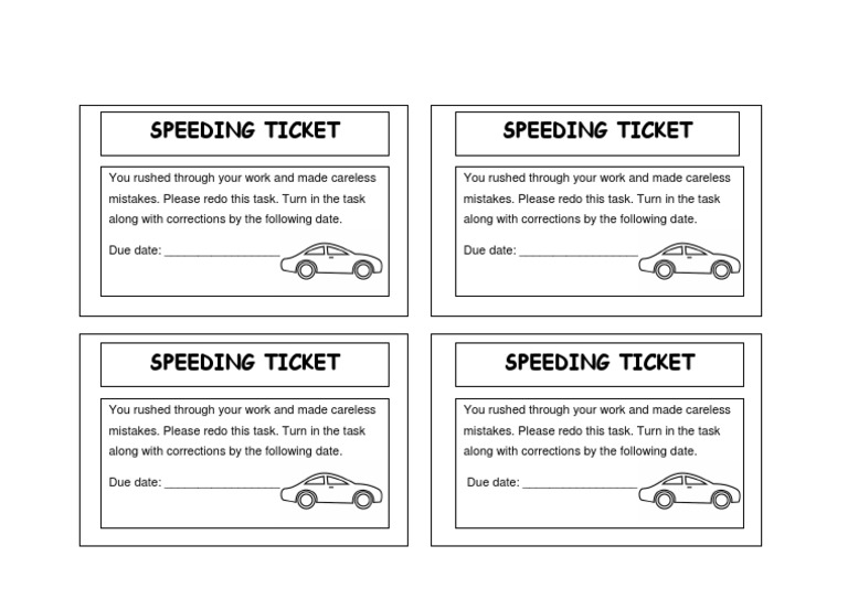 Speeding Ticket Correction Notice | PDF