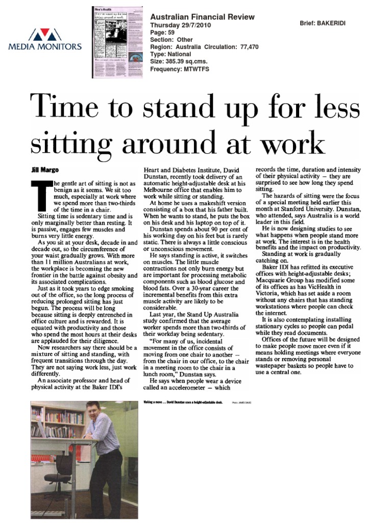 Australia Article | PDF | Sedentary Lifestyle