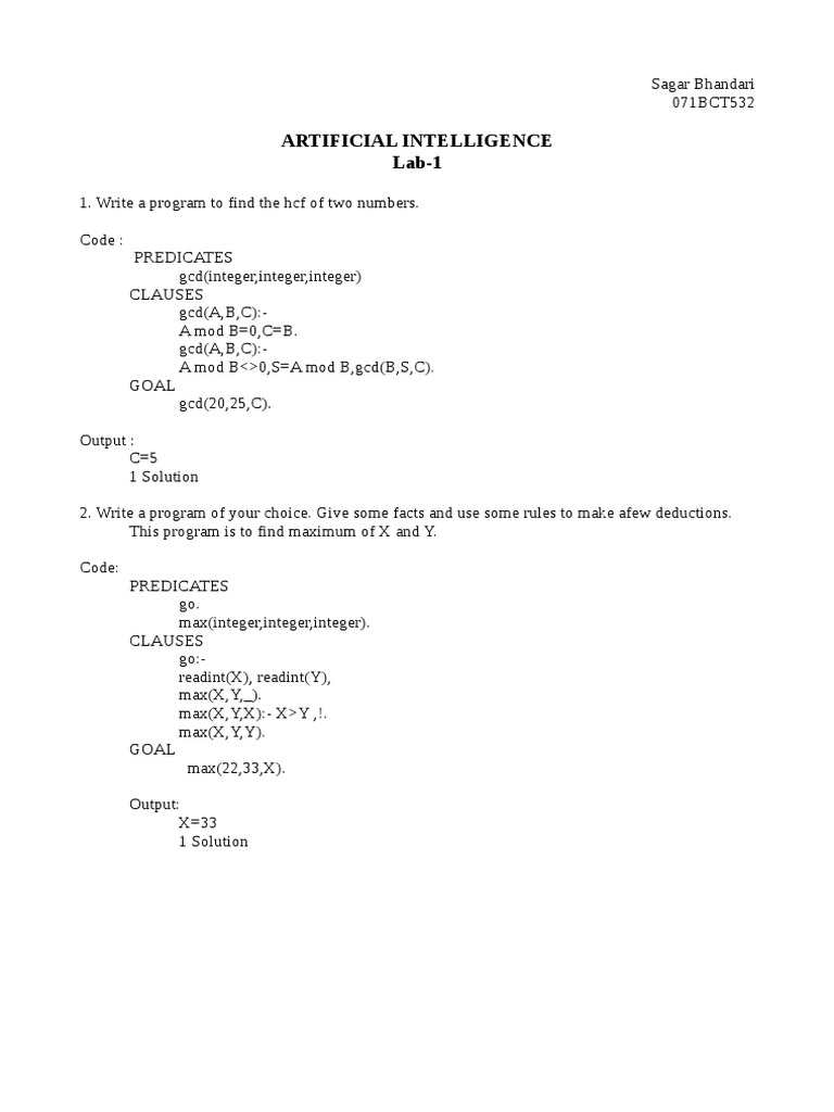 Prolog Lab 1 Pdf Discrete Mathematics Teaching Mathematics