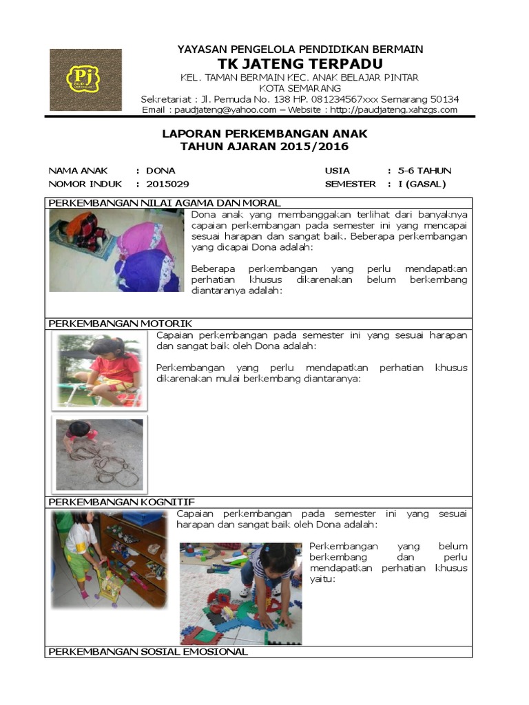 Contoh Rapot | PDF