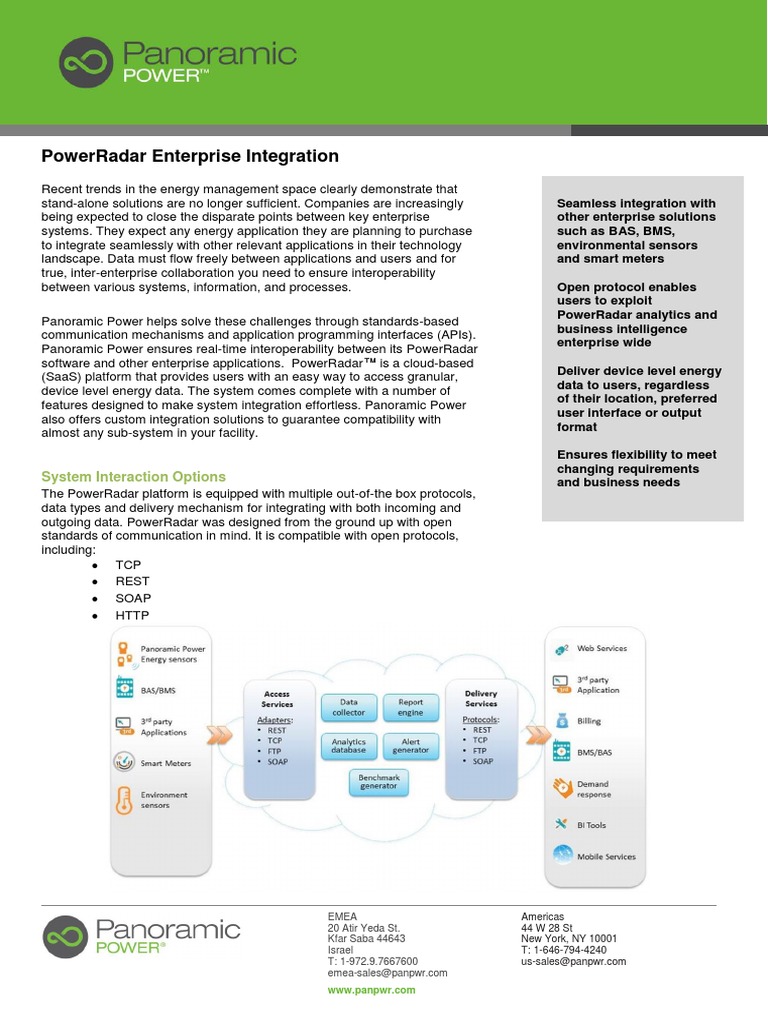 Powerradar Enterprise Integration: System Interaction Options | PDF | Interoperability ...