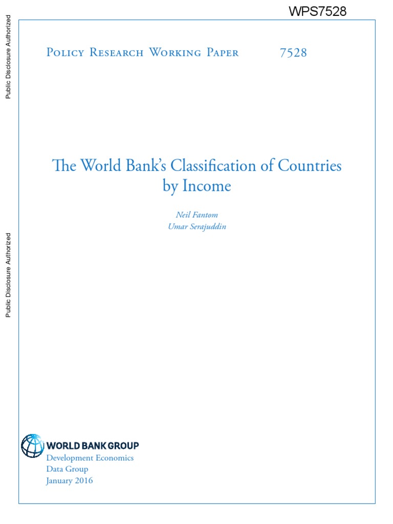 The World Bank's Classification of Countries by Income | PDF ...