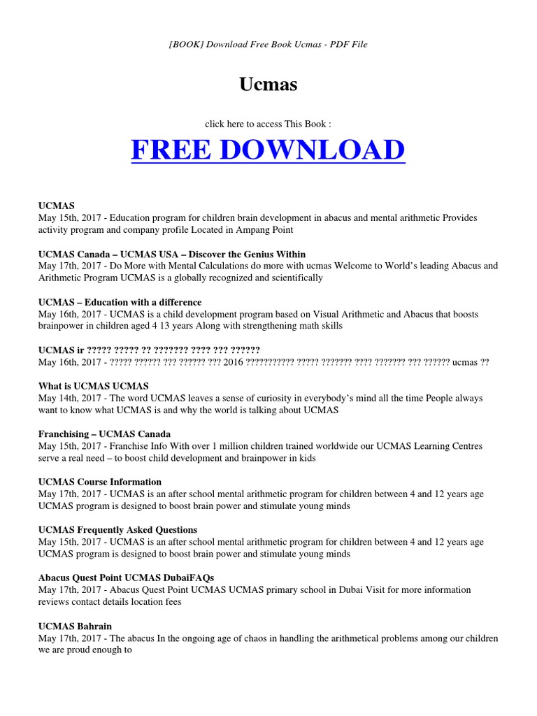 Ucmas PDF | PDF | Computing And Information Technology | Science