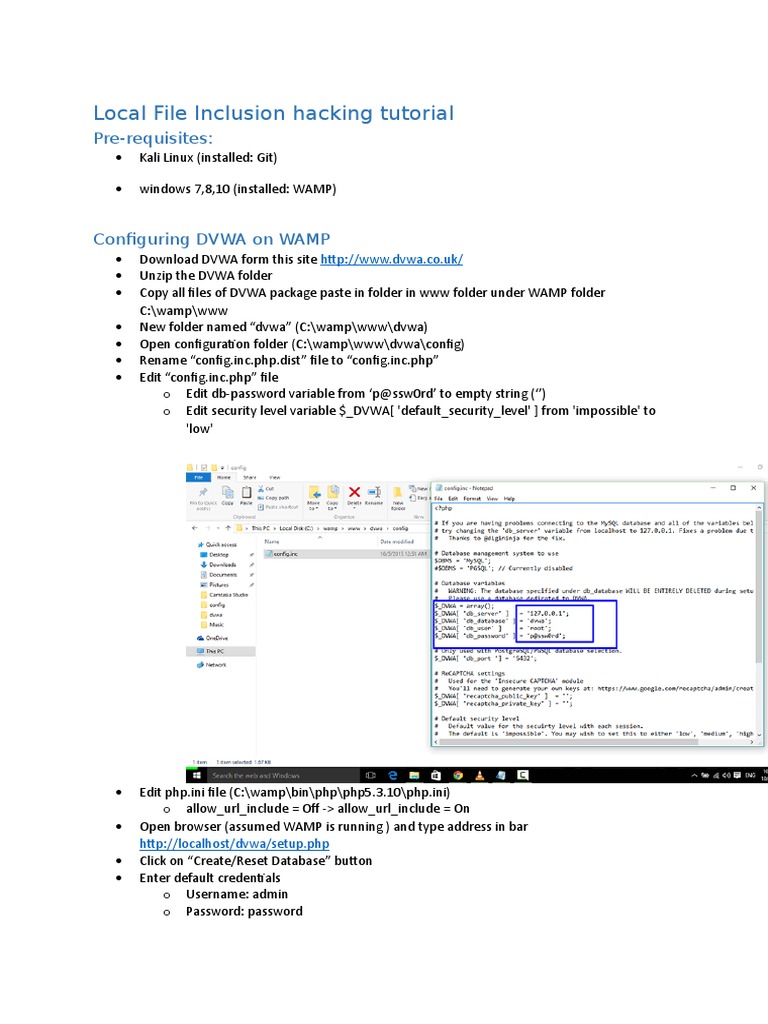 Local File Inclusion Hacking Tutorial | PDF | Http Cookie | Php