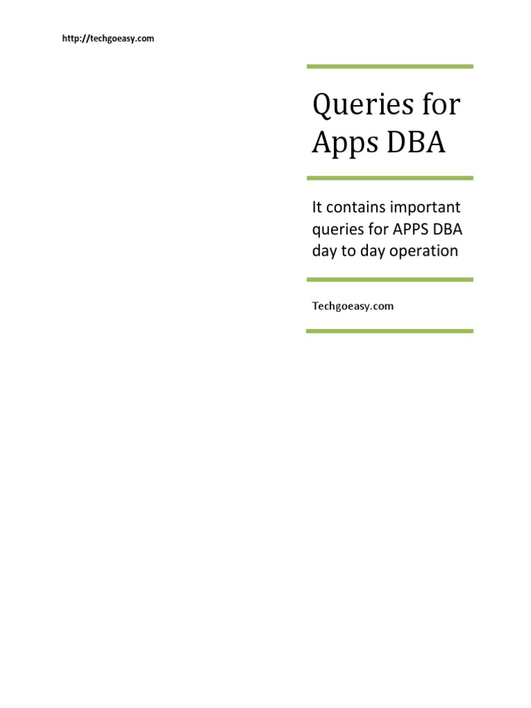Useful Scripts For APPS DBA | PDF | Oracle Database | Information Technology