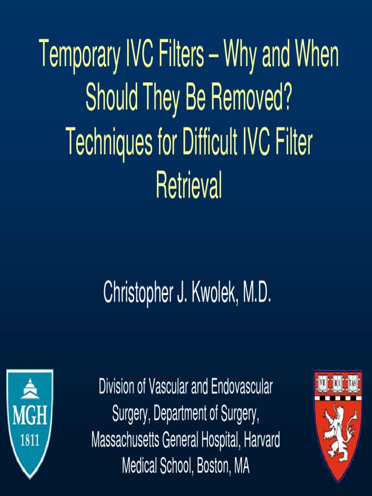 IVC Filter Removal Guidelines and Safety | PDF | Surgery | Medicine
