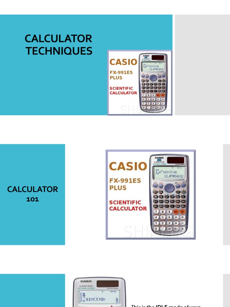 Calculator Techniques | PDF | Complex Number | Cartesian Coordinate System