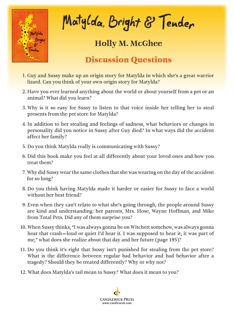 Discussion Questions for "Matylda" | PDF