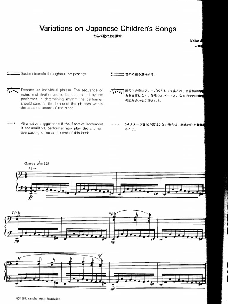 Abe Keiko Variations On Japanese Childrens Songs 1981 Mrb Pdf Pdf