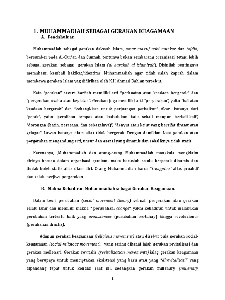 Model Dan Makna Gerakan Keagamaan Muhammadiyah - Seputar Model