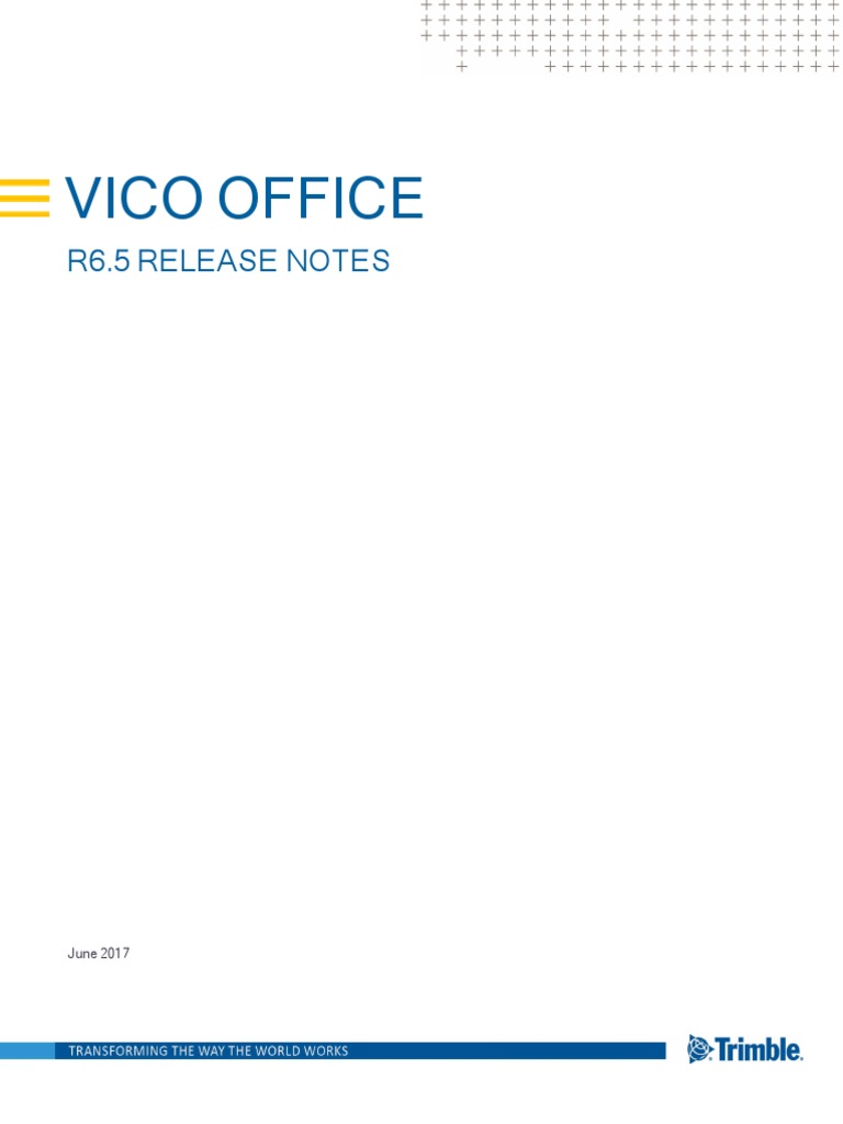 Vico Office R6.5 Release Notes PDF | PDF | Installation (Computer ...