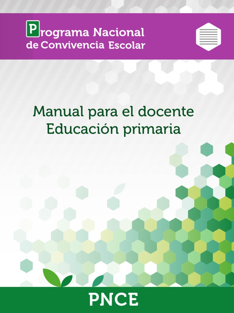 Pnce Manual Doc Prim Baja | PDF | Autoestima | Conflicto (proceso)