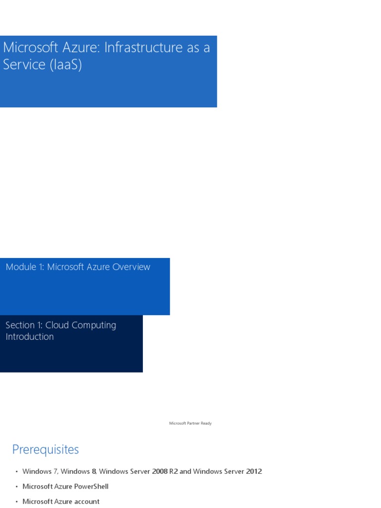 Azure - IAAS Overview | PDF | Microsoft Azure | Cloud Computing