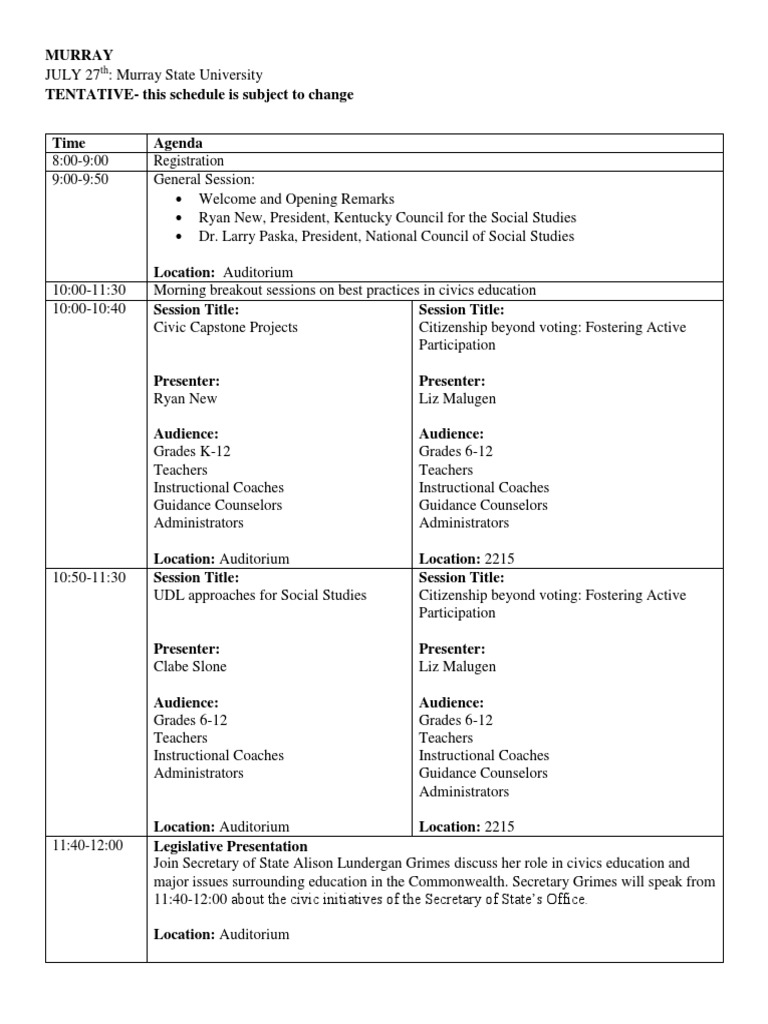 Agenda | PDF | Civics | Social Institutions