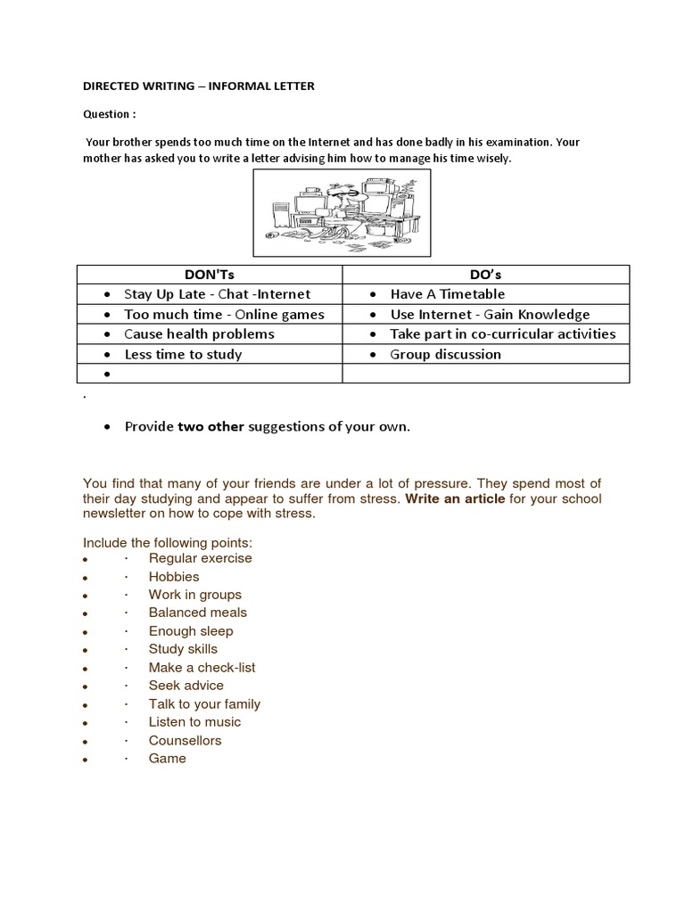 DON'Ts DO's: Directed Writing - Informal Letter | Download Free PDF ...