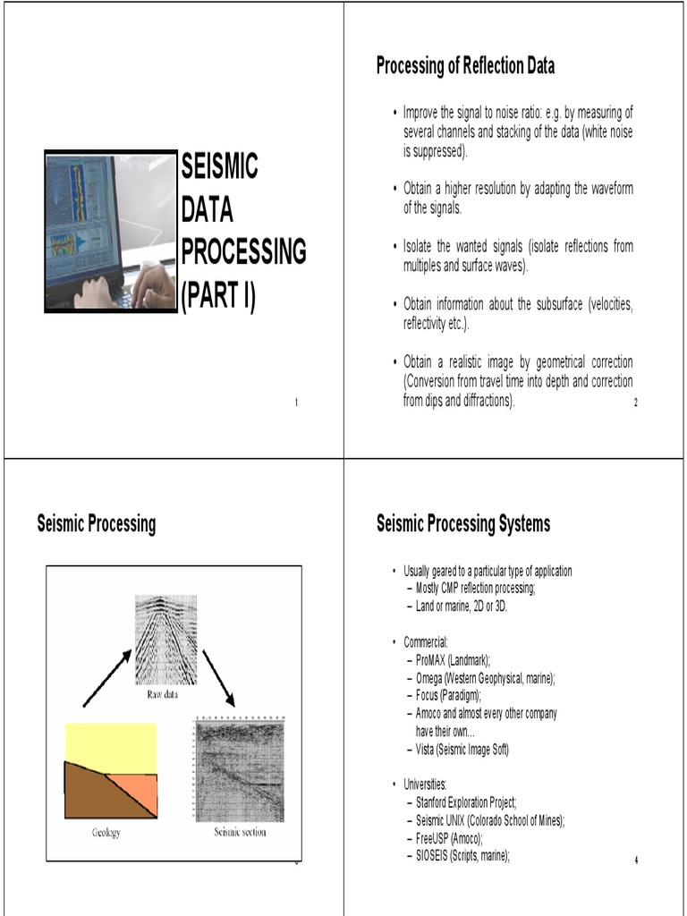 Seismic Data Processing (Part I) | PDF | Reflection Seismology | Filter ...