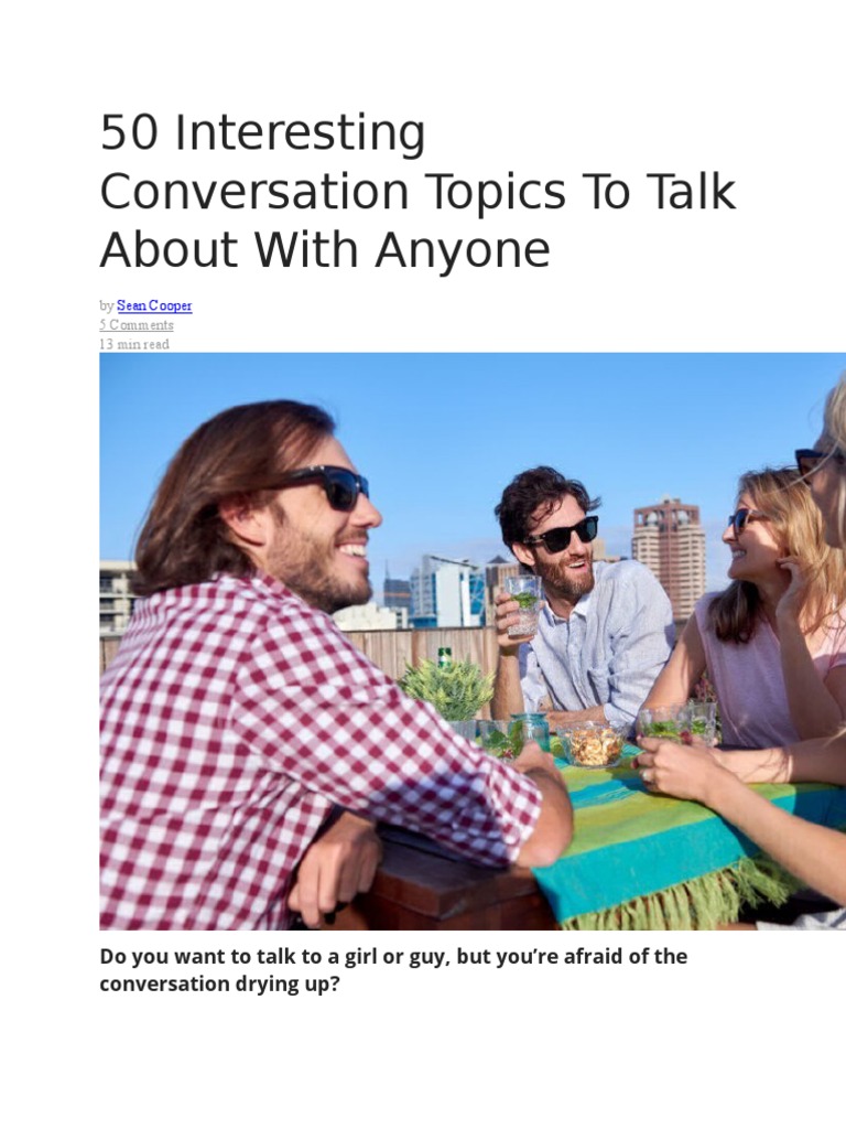 50 Conversation Starters: Insightful Topics for Meaningful Discussions ...