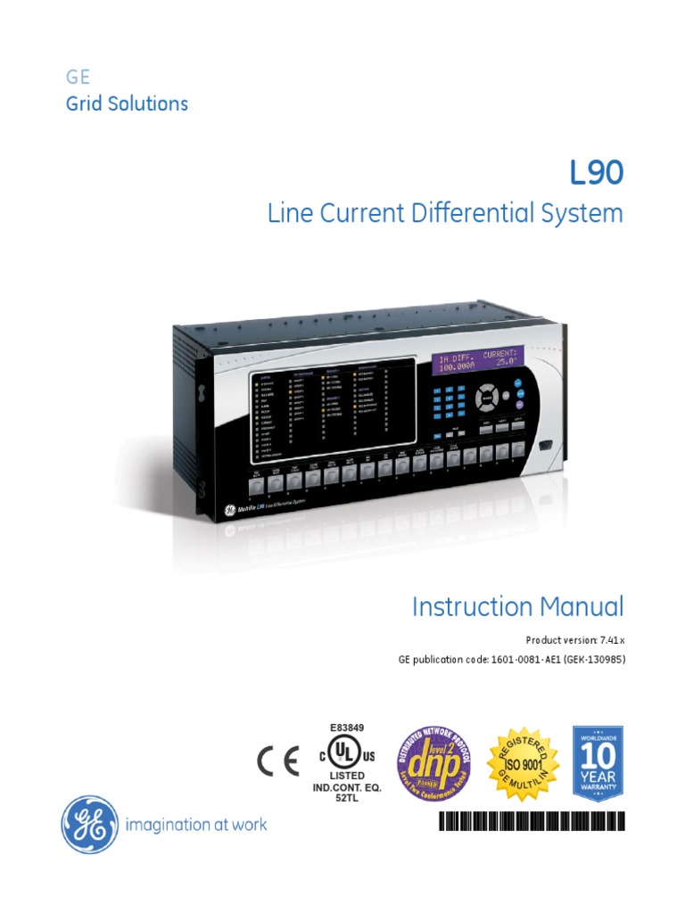 Manual de Usuario Multilin Ge L90 | PDF | Electric Power System | Input ...