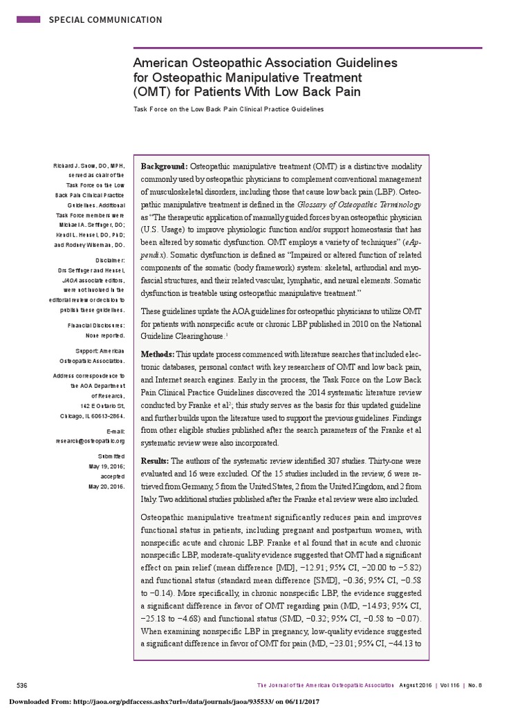 American Osteopathic Association Guidelines For Osteopathic ...