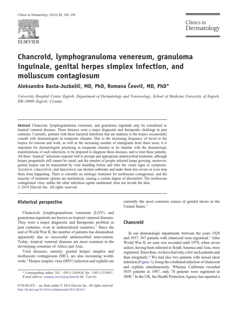 Chancroide Linfogranuloma Venereo Granuloma Inguinal | PDF | Herpes ...