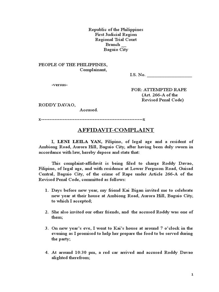 Final Version of Affidavit COmplaint | Government Information ...