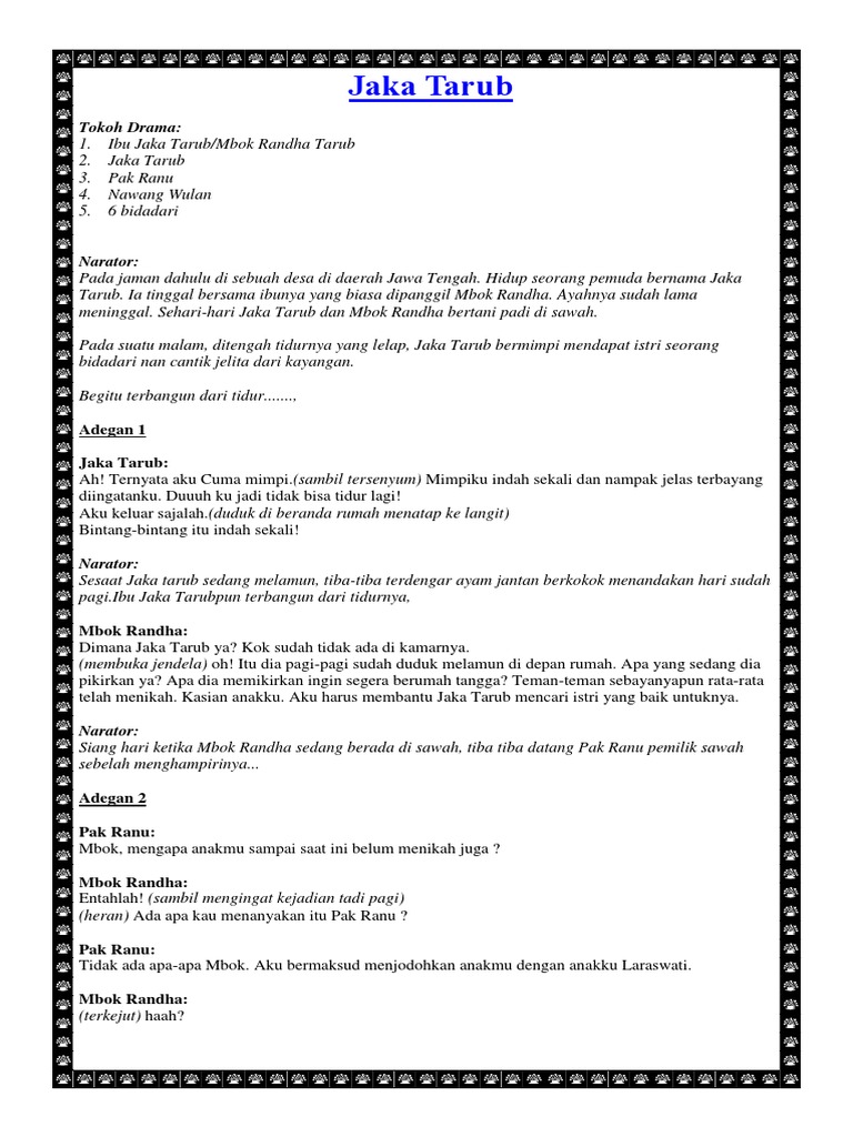 Naskah Drama Jaka Tarub | PDF