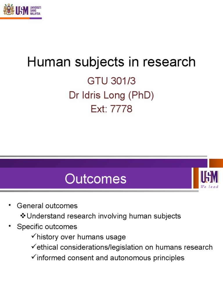 Ethics of Human Subjects Research | PDF | Informed Consent ...