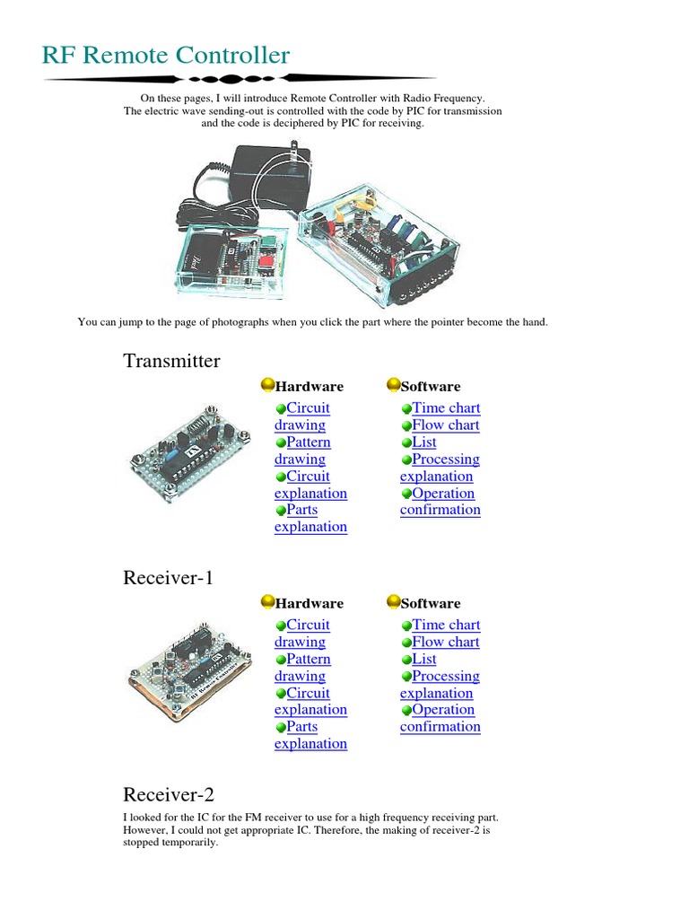 RF Remote Controller | PDF | Amplifier | Electronic Circuits