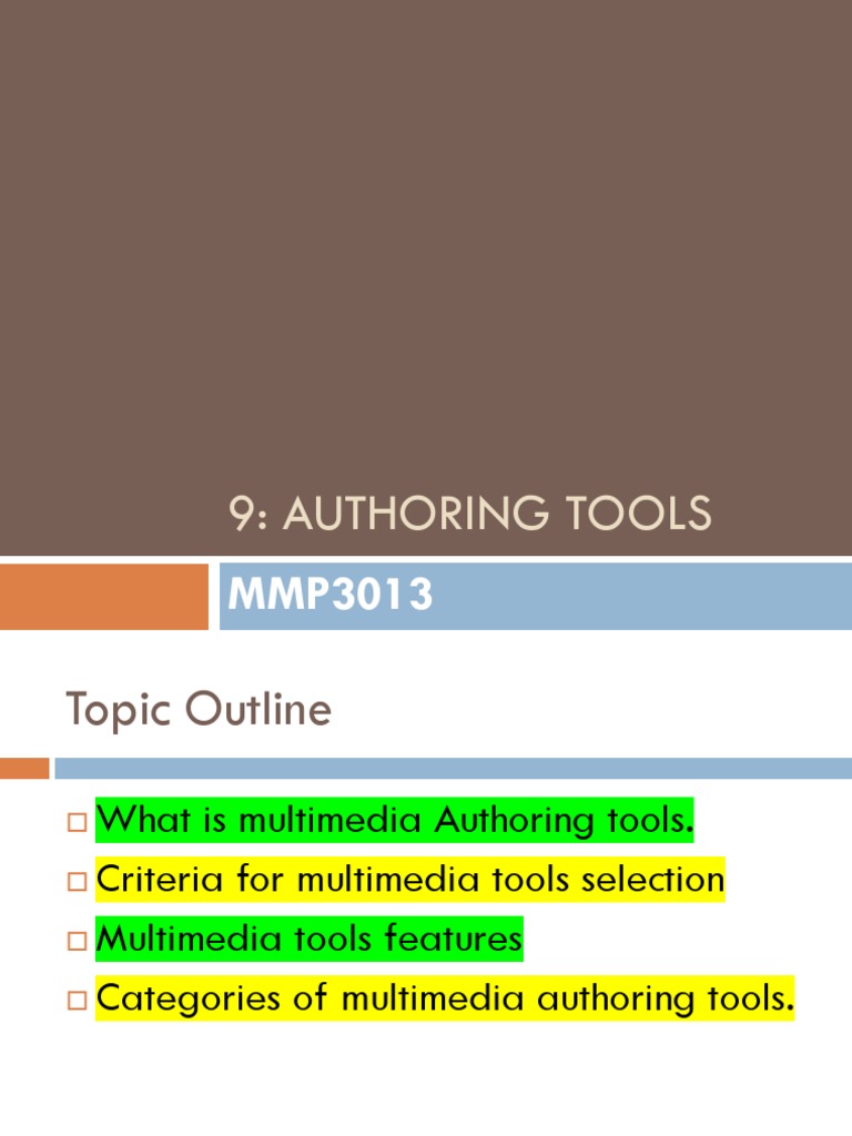 Authoring Tool | PDF | Multimedia | Interactivity